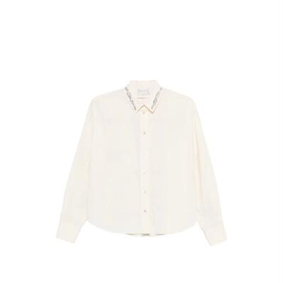 Forte Forte 女士 SS26 上衣 BEURRE 刺绣领宽松款衬衫