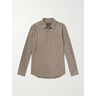 PORTUGUESE FLANNEL 男士 SS26 衬衫 Espiga 人字纹棉质