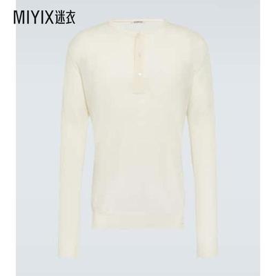 Auralee 男款羊毛真丝亨利领衬衫 迷衣时尚