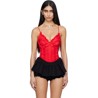 SHUSHU/TONG女士Ruched Bustier Cami束身吊带连体衣文佳煐同款