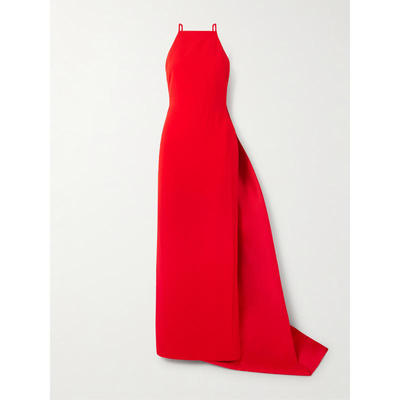 Solace London 女士秋冬新品 礼服 Ulla 绉纱垂褶斜纹布礼服