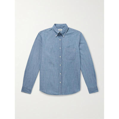 Hartford 男士 SS26 衬衫 领尖带扣式棉/青年布衬衫