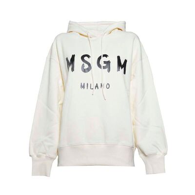 MSGM 女士 SS26 卫衣 徽标印花抽绳连帽衫