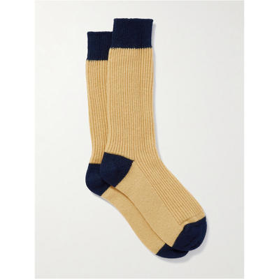Guest In Residence 女士 SS26 袜子 Two-tone 罗纹羊绒