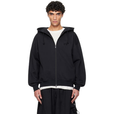 Y-3 男士 卫衣 黑色 Brushed Terry Zip 连帽衫