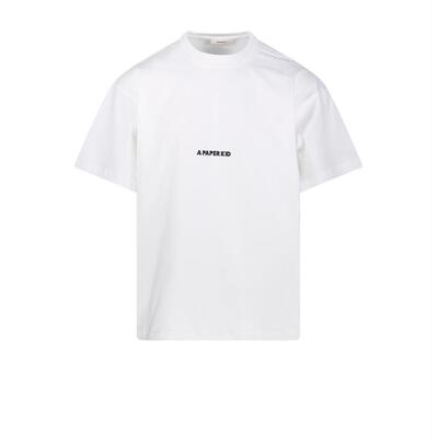A Paper Kid 男士 FW25 T恤 Logo 印花圆领 T 恤