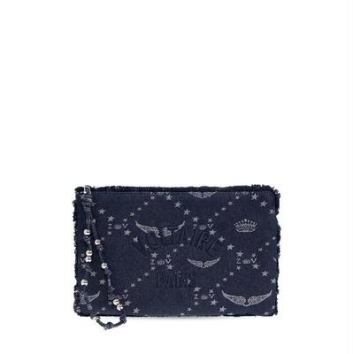 Zadig  Voltaire 萨迪格伏尔泰 女士 手拿包 Angel 牛仔花押字