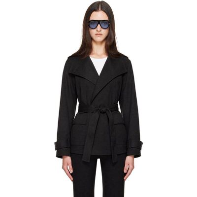 The Frankie Shop 女士 夹克 黑色 Tavea Belted