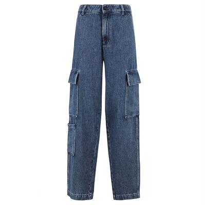 Erika Cavallini 女士 SS24 牛仔长裤 Daniel 工装牛仔裤