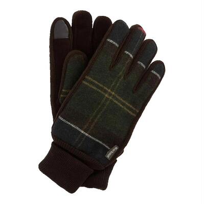 Barbour 巴伯尔 男士 FW25 手套 Hackney Tartan Gloves