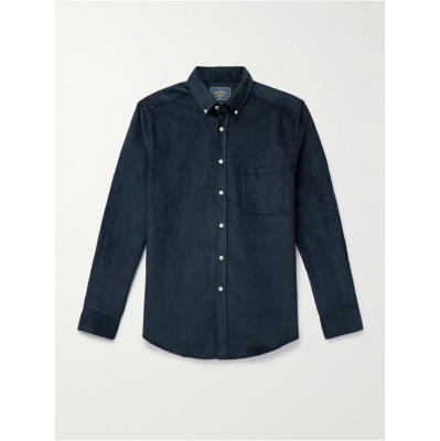 PORTUGUESE FLANNEL 男士 衬衫 Lobo 2.0 领尖带扣式棉质灯芯绒