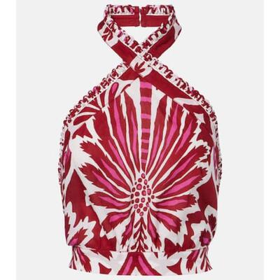 Poupette St Barth 女士 背心 Suma 花朵挂脖棉质上衣