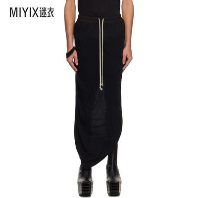 Rick Owens瑞克欧文斯 男款黑色 Hollywood Pull On Pillar 半身