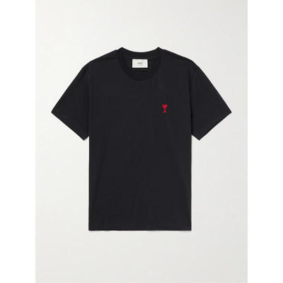 Ami Paris 男士 T恤 Logo刺绣弹力有机棉针织T恤