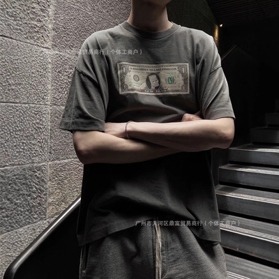 Epide 23SS Simpson 辛普森美金印花水洗做旧短袖T恤