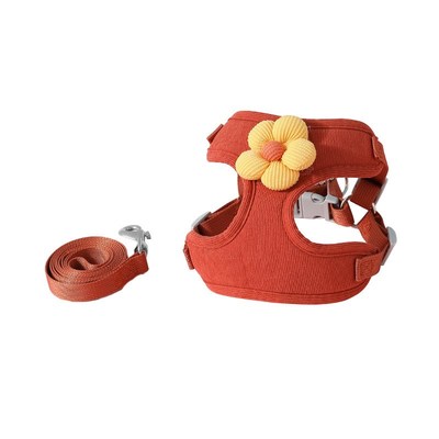 小狗狗牵引绳背心式遛狗绳子小型犬泰迪比熊博美专用胸背带狗链子