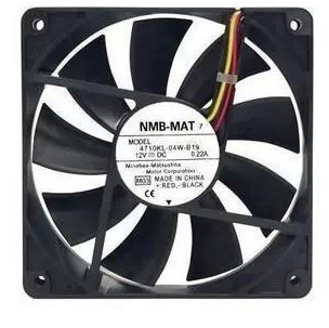 原装美蓓亚NMB 4710KL-04W- B19 12cm 12厘米双滚珠风扇 12025