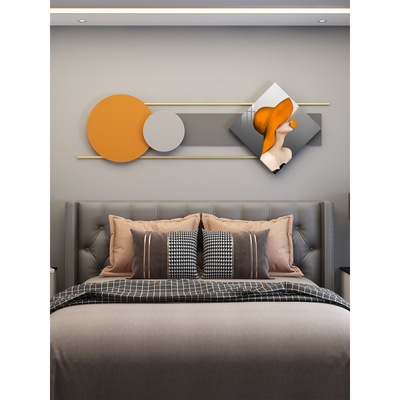 卧室床头装饰画主卧挂画客厅房间背景墙壁画酒店宾馆墙画