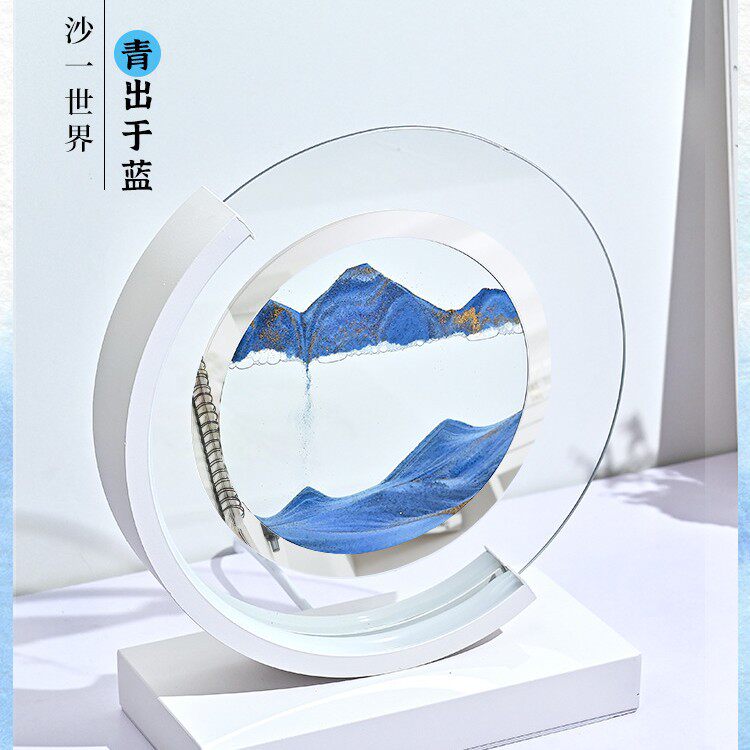动景艺术流沙画网红抽象玻璃工艺品沙漏创意礼品摆件台灯小夜灯