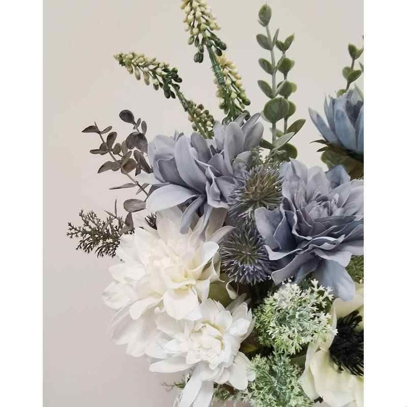 ins韩式紫色系大丽花领证手捧花婚礼新娘装饰仿真花拍照道具婚礼
