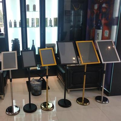 不锈钢a4立牌指示牌立式广告牌水牌支架a3展示牌告示牌落地展锦标