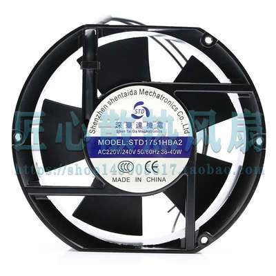 深台达机电 STD1751HBA2 AC 220V 36W 172x150x51mm机柜散热风扇