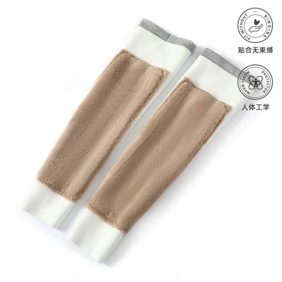 加绒护腿护膝盖护套长筒套加绑带男女关节保护套防下滑保暖老寒腿