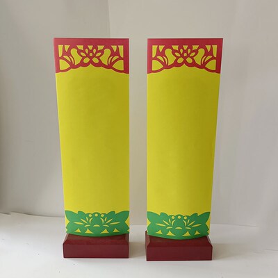 36*12.5cm双层信封无字空白纸牌位寺院牌位套法会莲位搭配木底座