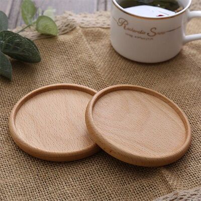 极速1pc Wood Coasters Cup Pad PClacemats Square Round Heat