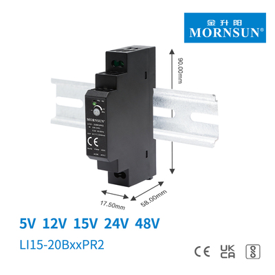 15W导轨式开关电源LI15输出5V12V15V24V48V金升阳220转24V电源HDR