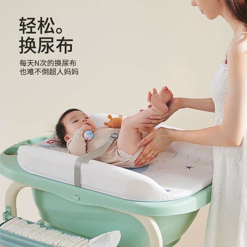 二合生一婴儿叠护理台2628可动折新儿换尿布洗澡移抚触台尿布台