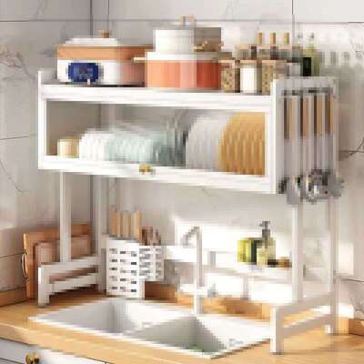 厨房槽置物水架碗带碟架台收纳架水池防尘沥水架多面WOT功能洗碗