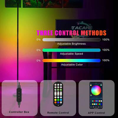 跨境亮热销简幻双白光落地灯rgbic音乐节约奏即插即照明彩SPL-FLL