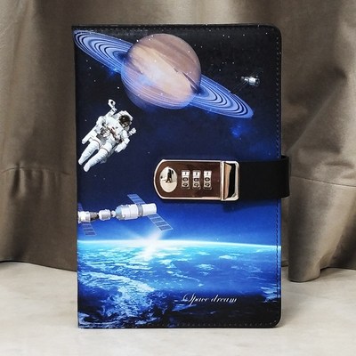 A5儿童密码本带锁日记本中小学生简约少女心笔记本子加厚创意大学