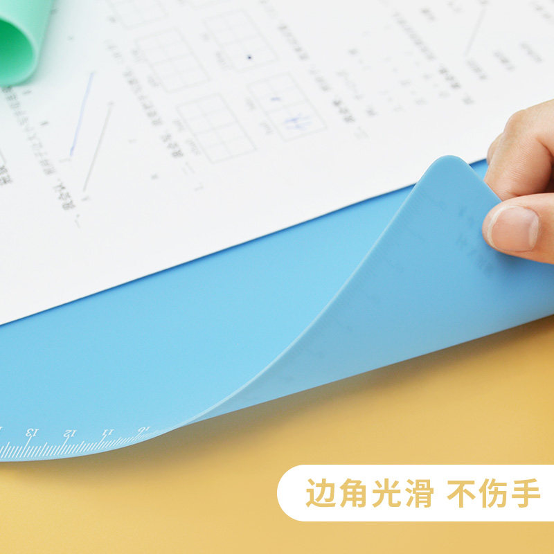桌垫 垫板透明软糖果色 写字防滑垫板硅胶小清新V儿童文具书写垫