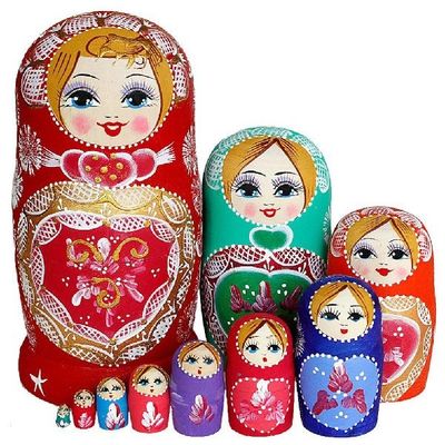极速10 Pcs/SETi Wooden Russian Nesting Dolls Russia Traditio