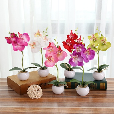 极速@.Sidmulation Butterfly Orchid Table Decor Artificial Fl