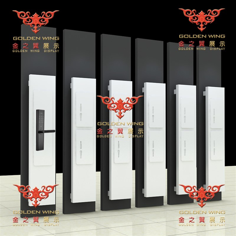 新品定制烤漆智能锁指纹锁展示柜陈列柜凯迪仕电子锁展Z柜上墙锁