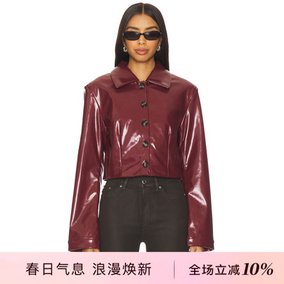 [春季新品]Lovers and Friends 夹克 酒红色美式休闲风REVOLVE