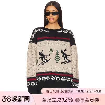 Lovers and Friends费尔岛毛衣黑色圆领针织衫羊毛衫REVOLVE保暖