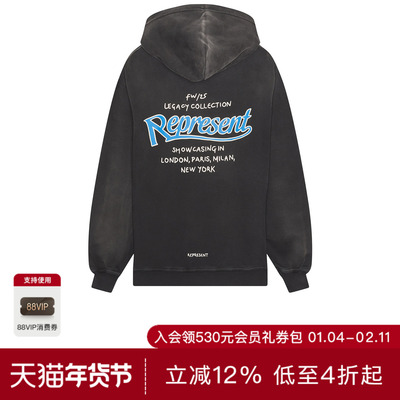 REPRESENT SHOWCASING 连帽衫 休闲时尚潮流男REVOLVE  黑色