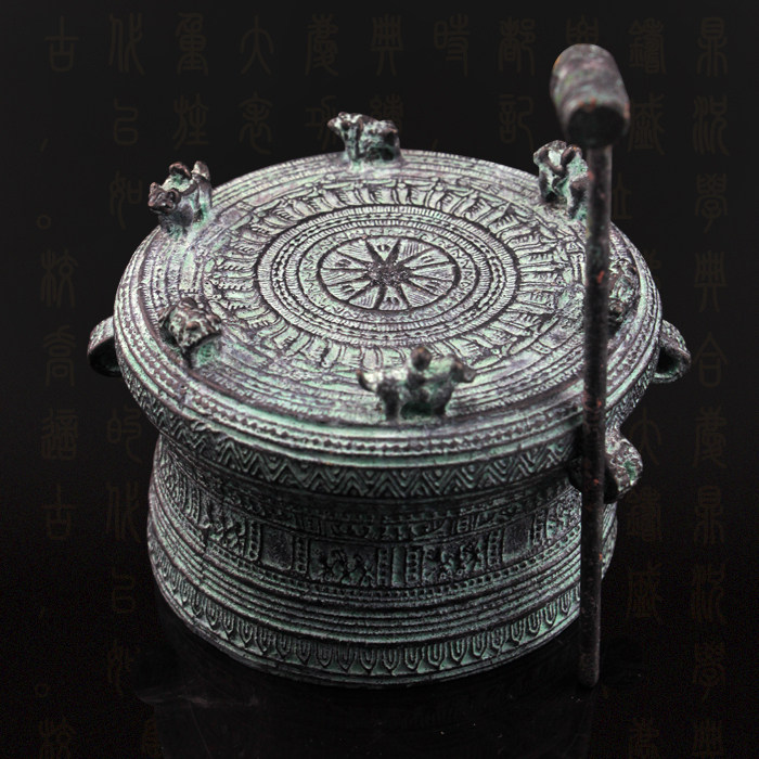 新品仿古工艺品摆件 广西铜鼓 青铜器H 中国特色礼品艺术品软装铜