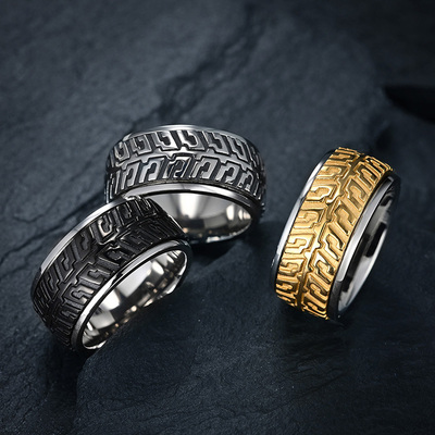 极速Ring Hommei Titanium Steel Rotate Rotating Anxiety Fidge
