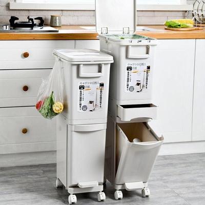 极速Kitchen Trash Can Recycle Bin Sorting Trash Bin Hou.seho