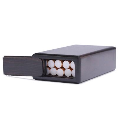 极速New Purple sandalwood ebony cigarette caseQ Wooden hand-