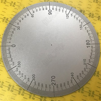 极速刻度盘360分度盘无孔角度盘不锈钢仪表J圆盘250X0x2直销恒