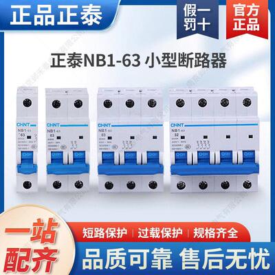 正泰三极小型断路器空气开关NB1-63 2P 3P D 10A20A40A63A 动力型