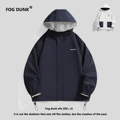 FOG DUNK【双面穿】外套男款春秋2025新款青少年运动休闲情侣夹克