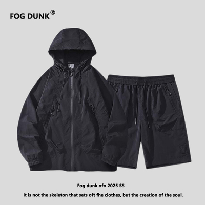 FOG DUNK轻薄透气防晒套装男运动防晒衣休闲短裤户外夏装搭配一套