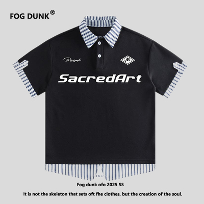 FOGDUNK潮牌字母数字印花T恤